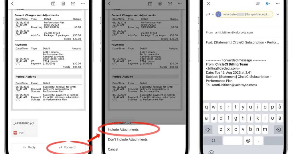Forward E-Receipts from Your Email | SparkReceipt